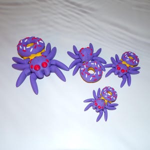 Tiny Donut Spider 3D Printed Articulated Fidget Toy Free Shipping ...