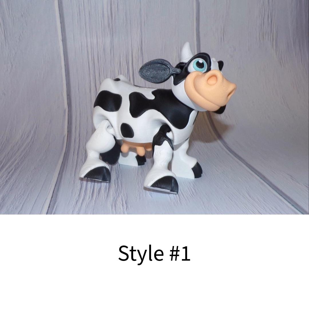 3D Printed Articulated Cow Fidget Toys: Eco-friendly PLA- Variety to ...