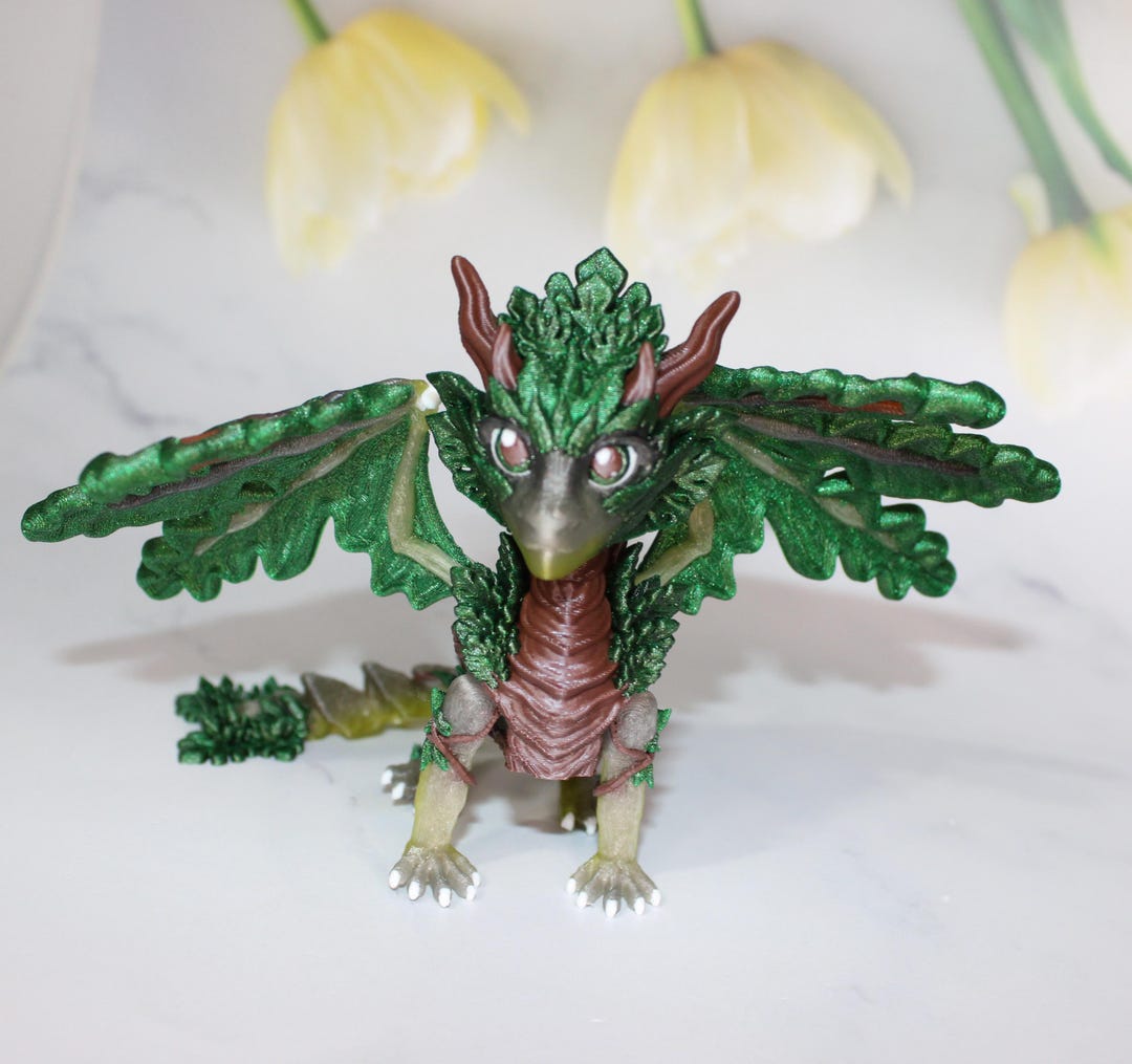Baby Forest Dragon 6.5 Inches Long and 4 Inches Tall: 3D Printed ...