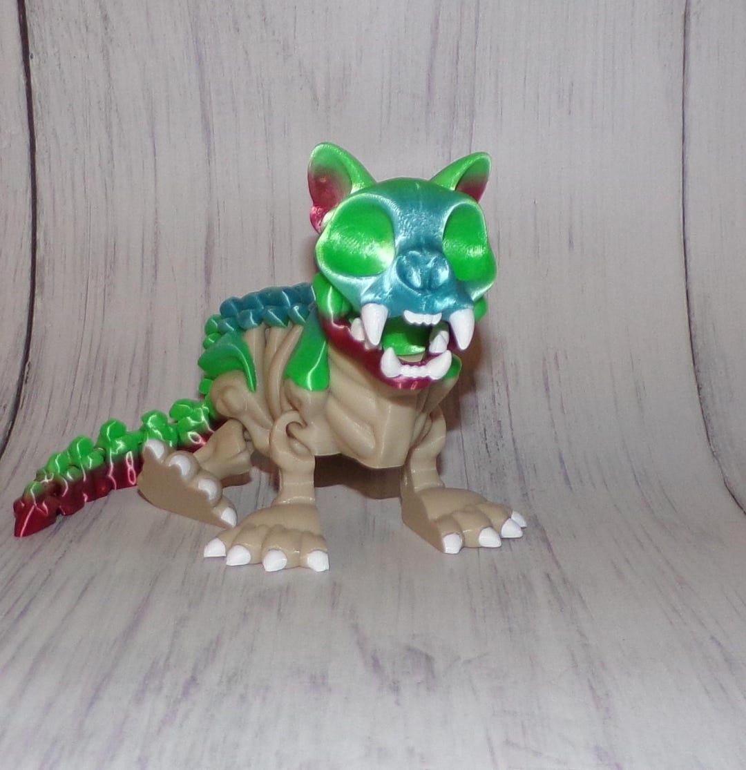 Skeleton Cat, 3D Printed Articulated Fidget, Free Shipping - Etsy