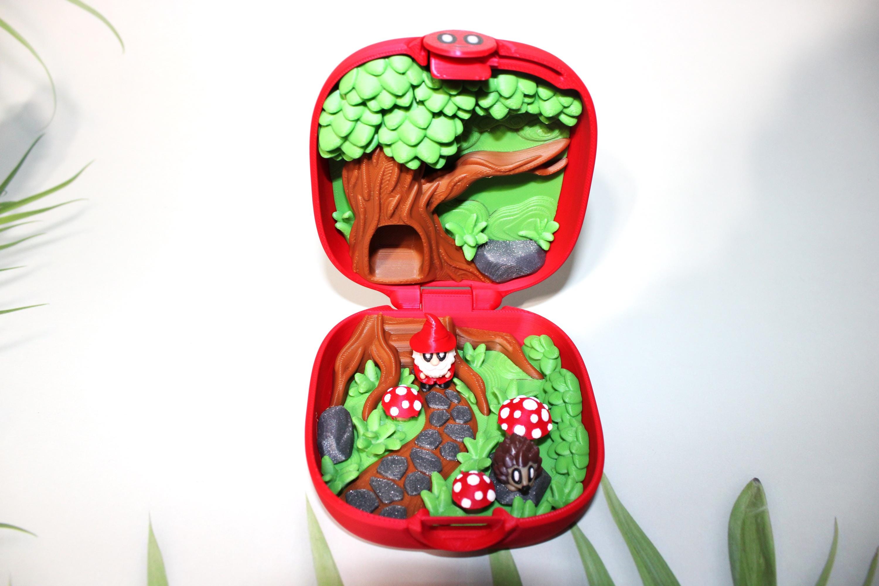 3D Printed Mushroom Forest Toy: Gnome & Hedgehog Pocket Blob - Etsy