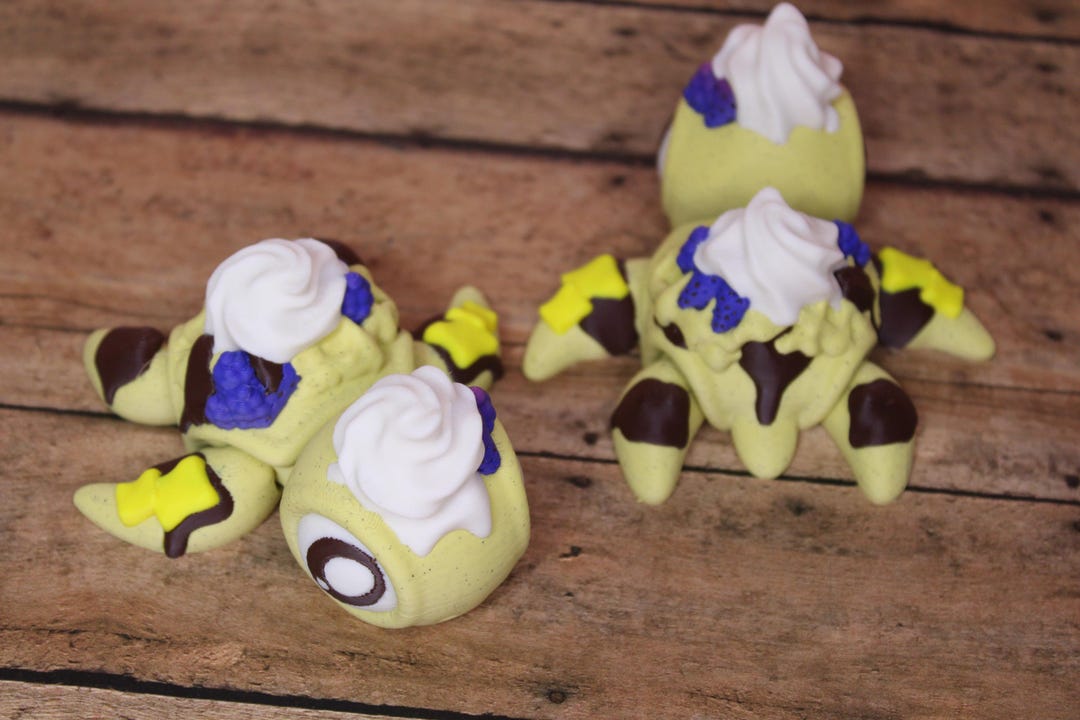 Waffle Turtles- Full Color 3D Printed Articulated Fidget Toy - Free ...