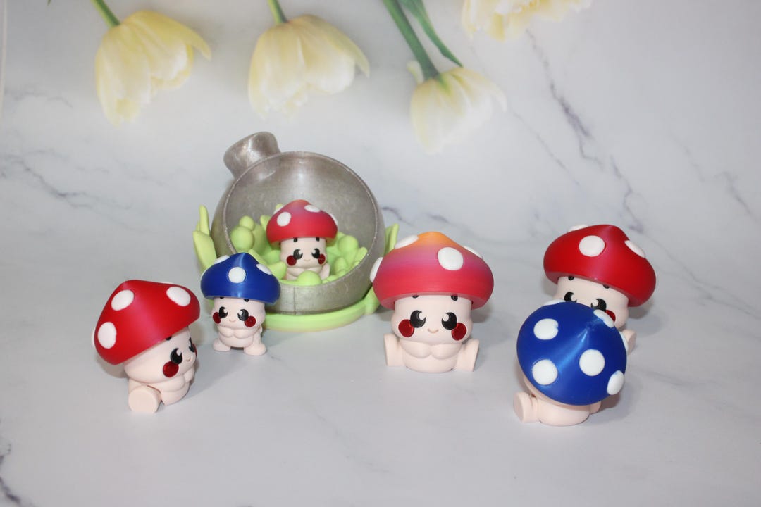 Puffypuff With Bottle Terrarium Options- Full Color 3D Printed Articulated Fidget Toy - Free ...