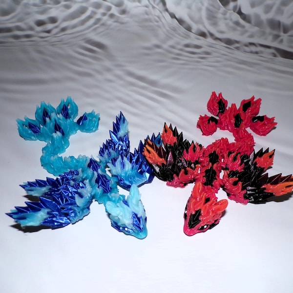 3d Printed Fire Sprite Dragon - Etsy