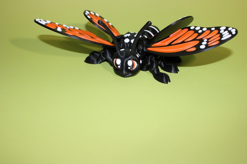 3D Printed Articulated Monarch Butterfly Fidget Toy -5.5" Long - Etsy