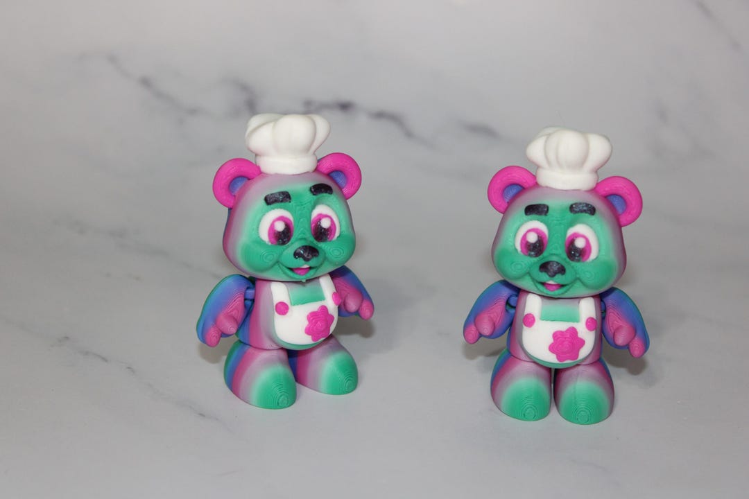 Teddy Bear Chef Articulated Flexi Fidget Toy free Shipping - Etsy