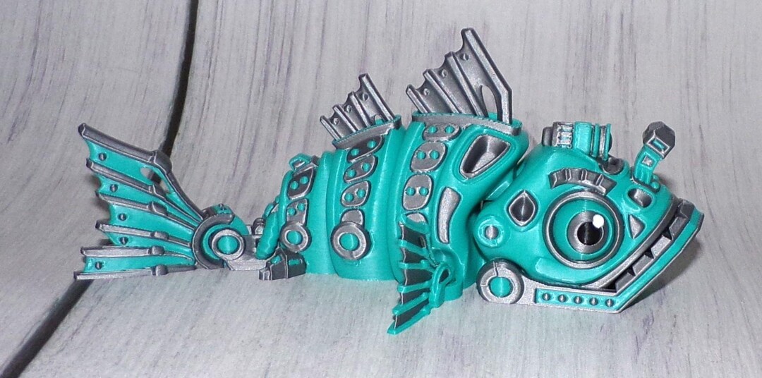 Cyber Fish 3D Printed Articulated Figurine Free Shipping-awesome Gift ...