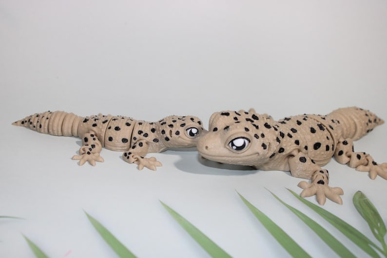 3D Printed Articulated Leopard Gecko Fidget Toy-6" - Etsy