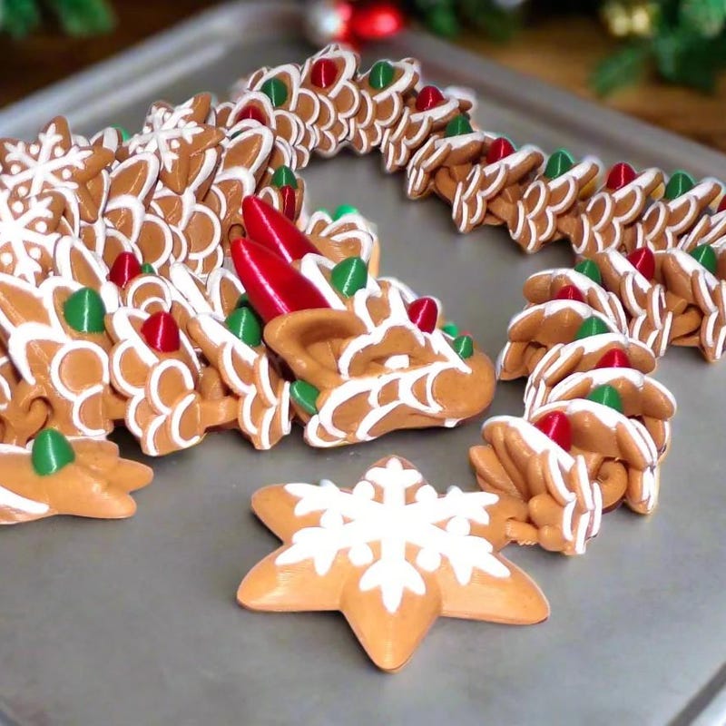 Gingerbread Dragon 3d Print File - Etsy