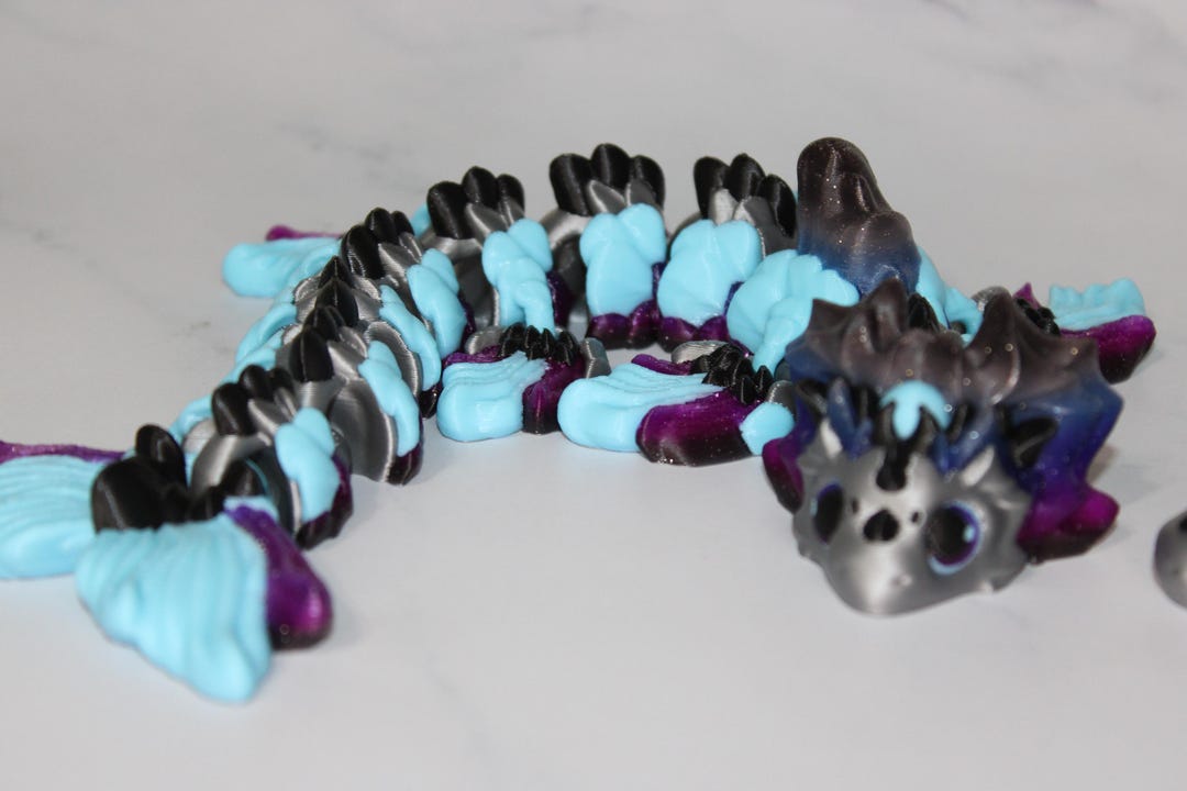 Articulated Mizu Water Dragon: 3D Printed Fidget Toy - Etsy