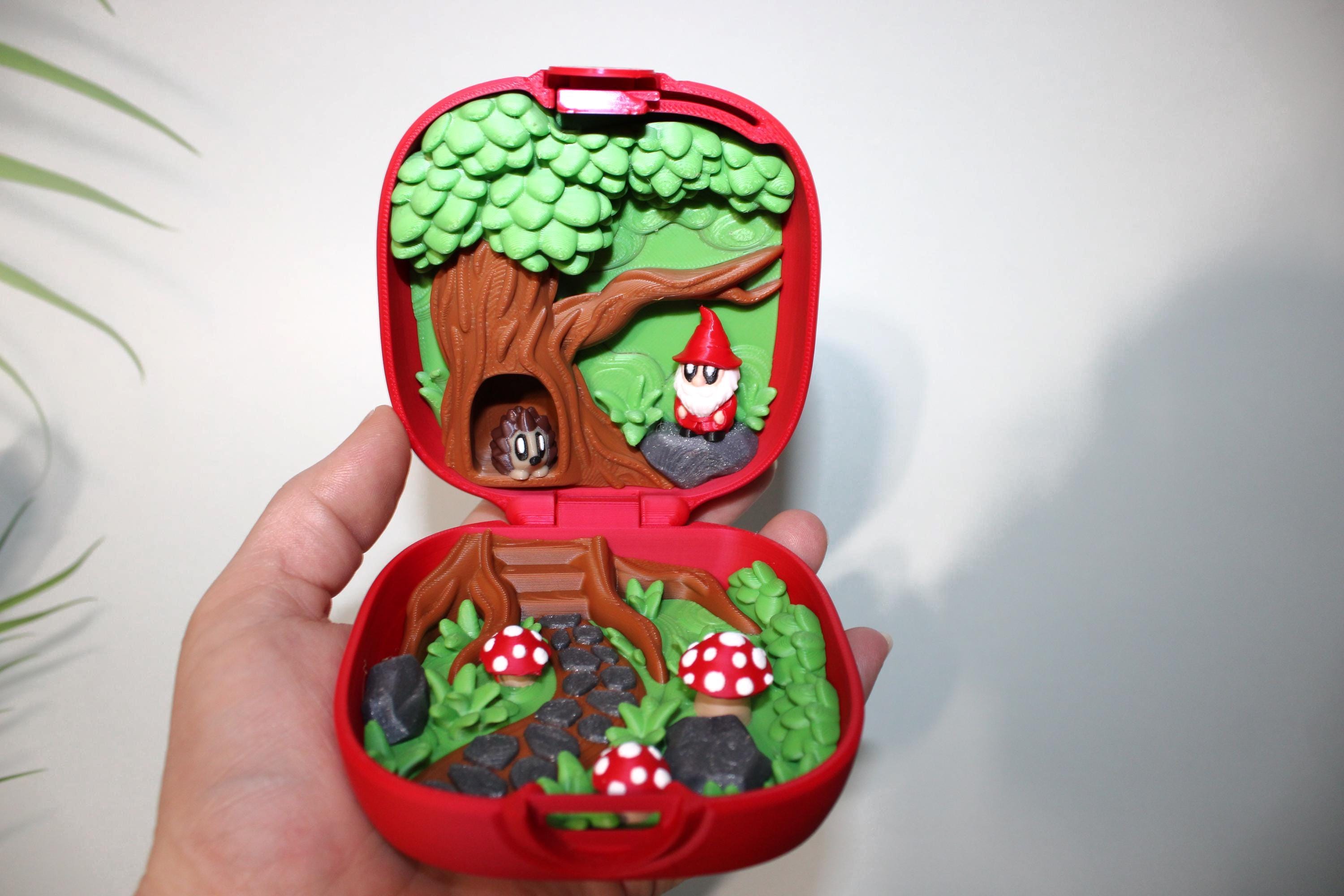 3D Printed Mushroom Forest Toy: Gnome & Hedgehog Pocket Blob - Etsy