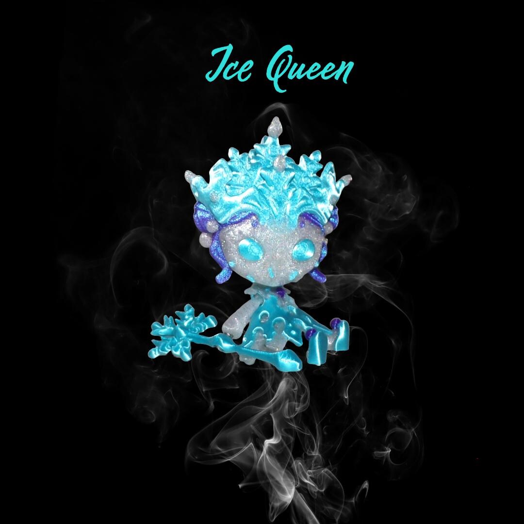 Ice Queen: 3D Printed Articulated Fidget Toy Free Shipping Included ...