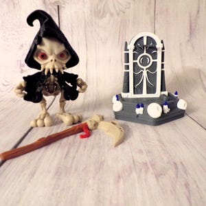 Grim Reaper With Staff, Stand Options Available, 3D Printed Articulated ...