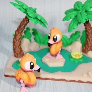 Flexi Flamingo and Mini Lagoon Showcase-3d Printed Flexi Fidget- Comes ...