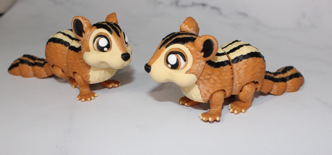 3D Printed Articulated Chipmunk Fidget Toy - 2 Inch - Etsy