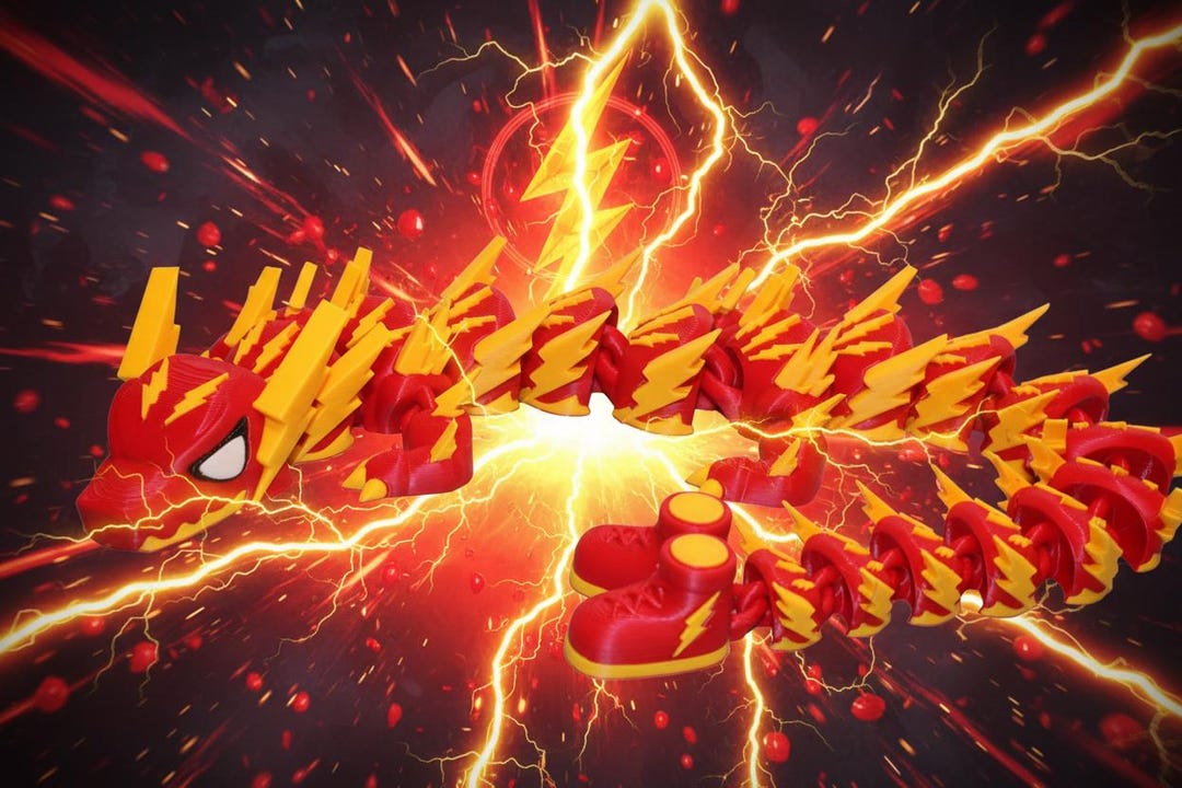 Lightning Bolt Dragon 3d Printed - Etsy
