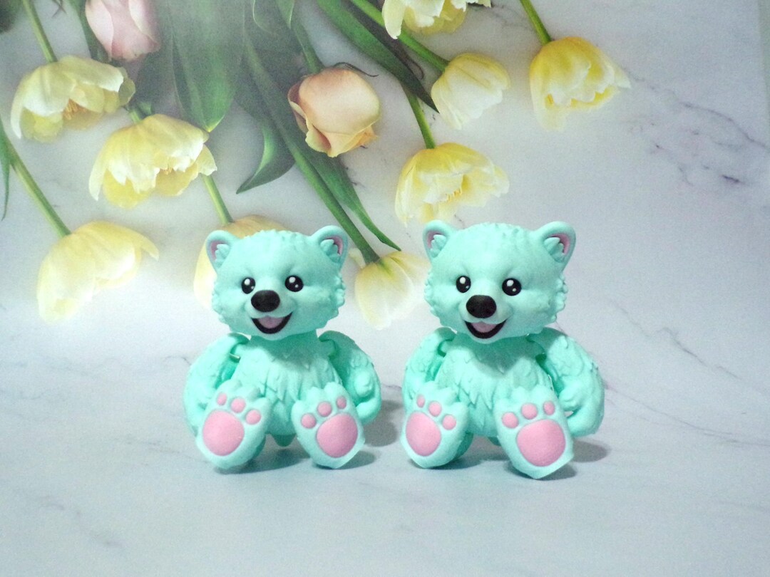 Snowball Polar Bear 3D Printed Articulated Figurine - Etsy