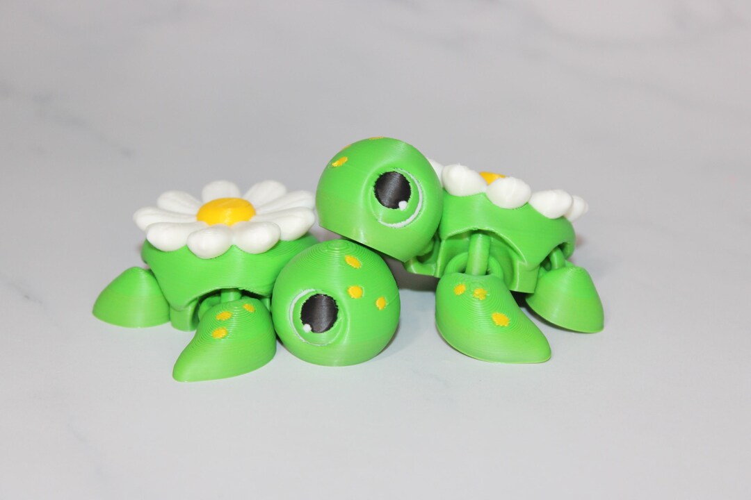 Flower Turtles: Full Color 3D Printed Articulated Fidget Toy - Free ...