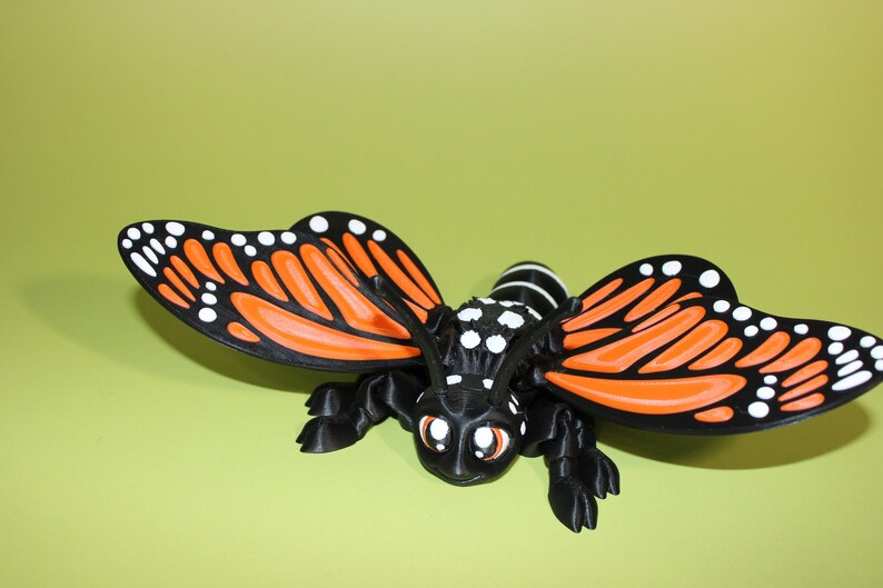 3D Printed Articulated Monarch Butterfly Fidget Toy -5.5" Long - Etsy