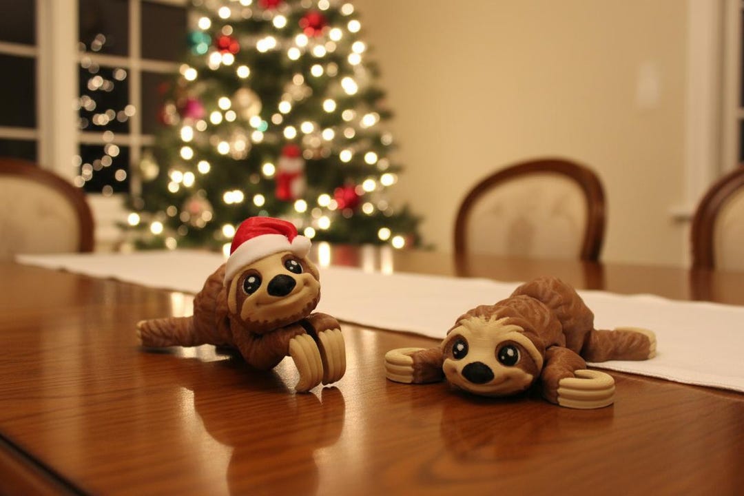 Tiny Baby Sloth 3" 3D Printed Articulated Figurine - Etsy