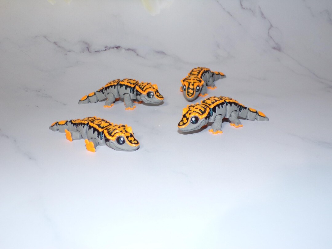 Mini Crested Gecko 3D Printed Articulated Flexi Fidget Toy - Free ...