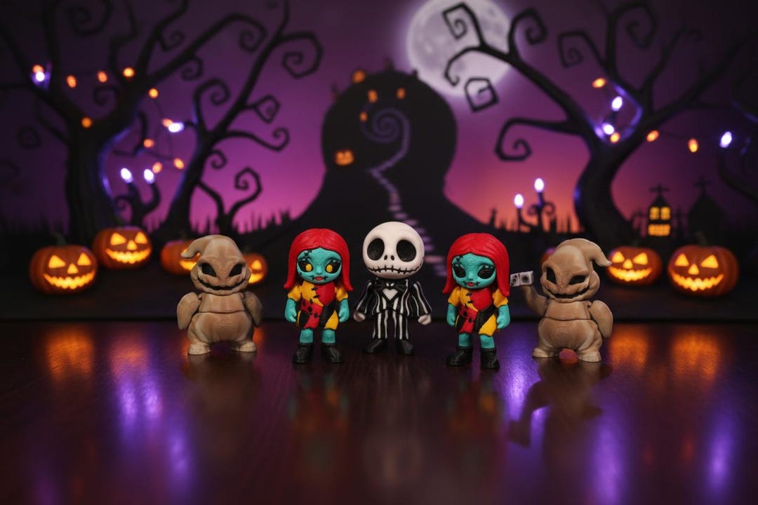 3D Printed Articulated Spooky Dream Figurines - Etsy