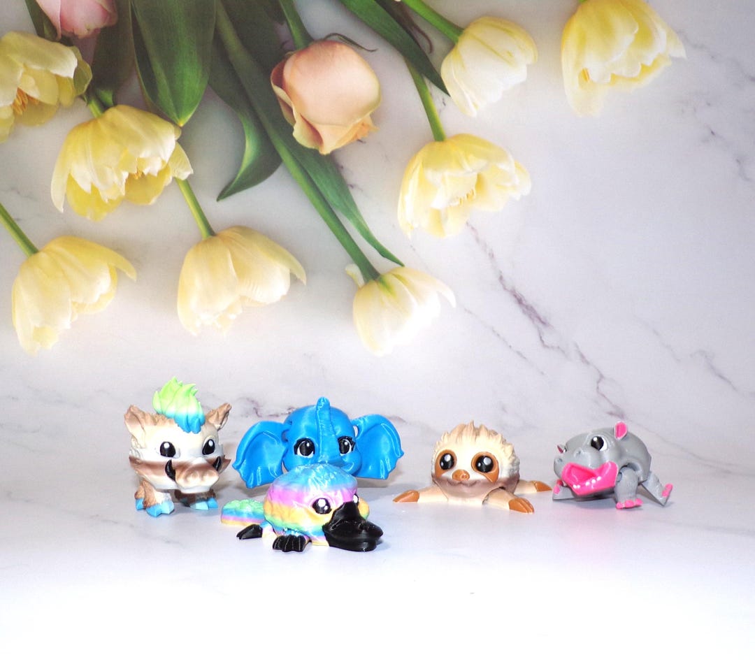 Toothy Hippo, Sloth, Elephant, Platypus, Warthog or Hippo Puff 3D ...