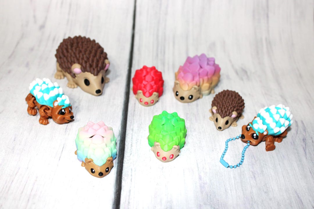 3D Printed Articulated Hedgehog Fidget Toy: Detailed Desk Decor - Etsy