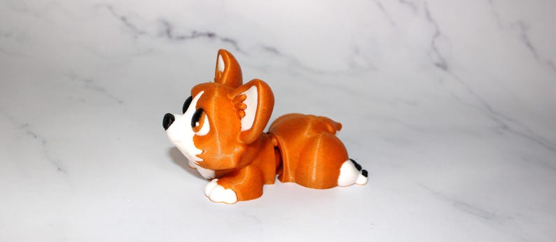 Articulated Corgi Fidget Toy: 3D Printed Desk Decor - Etsy