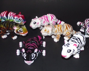 3d Printed Articulated Tiger Fidget - Etsy