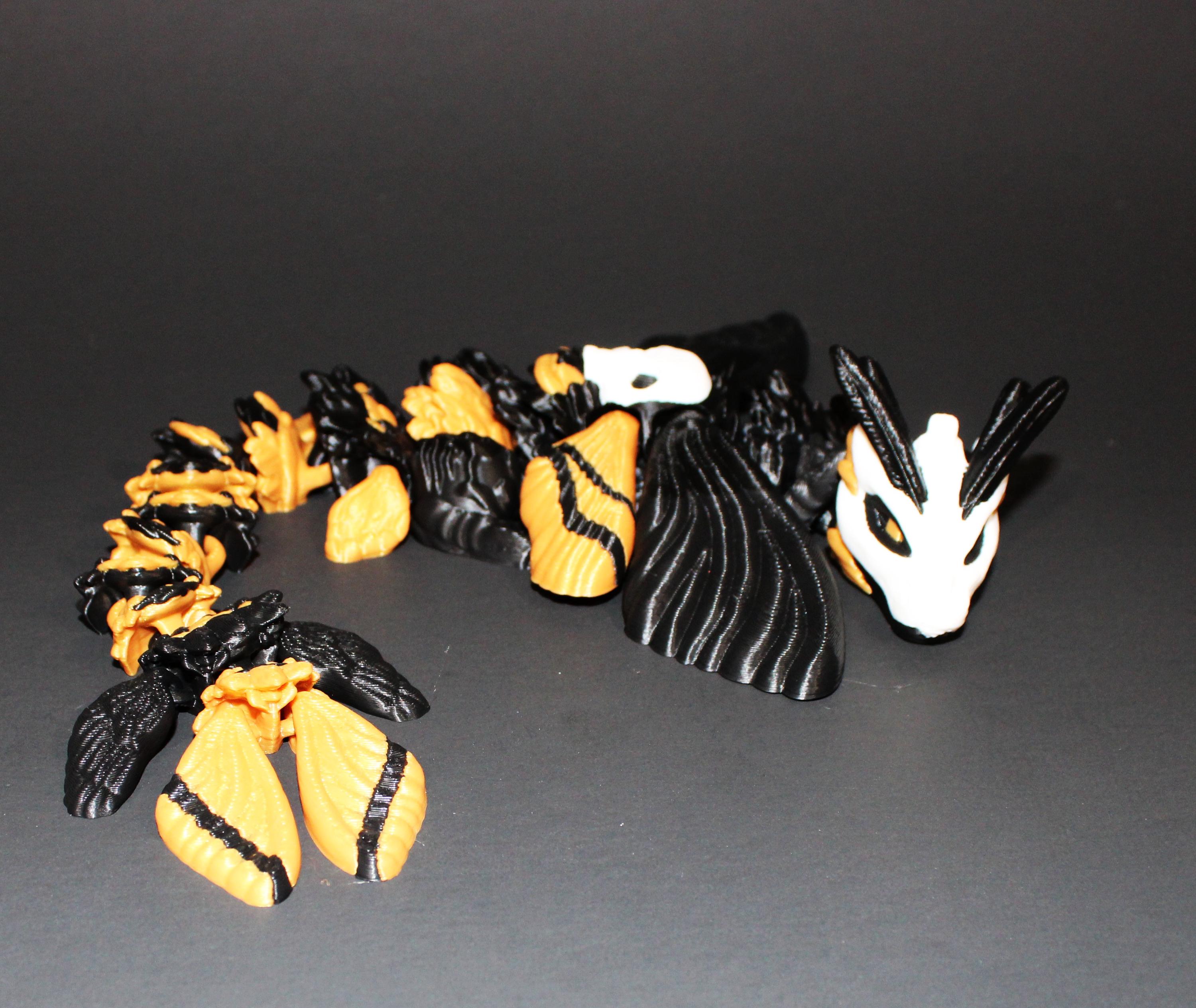 3D Printed Articulated Death-head Moth Dragon or Baby Fidget Toy - Etsy