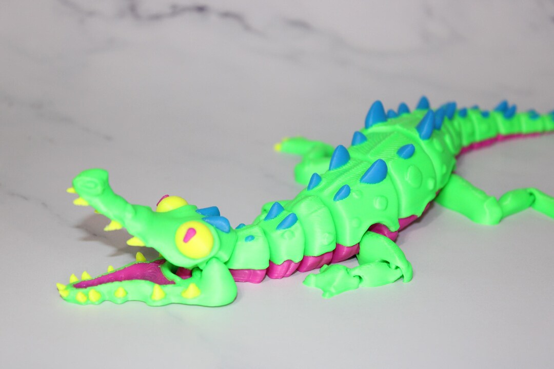 Twisty Crocodile 3D Printed Articulated Fidget Toy - Free Shipping ...