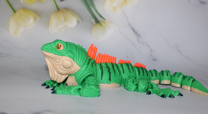 3D Printed Articulated Iguana Fidget Toy - Etsy