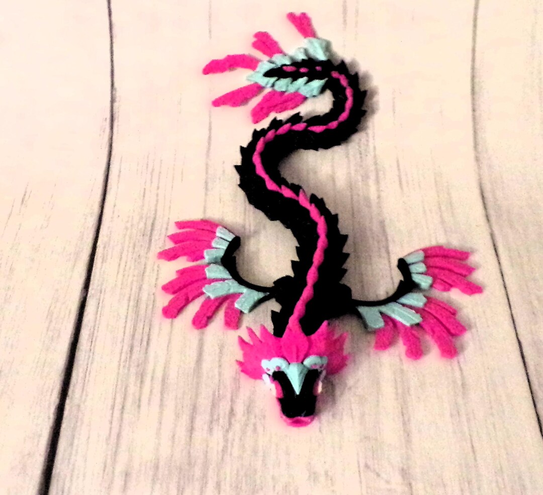 Quetzalcoatl Dragon, 3D Printed Articulated Fidget Toy Free Shipping ...