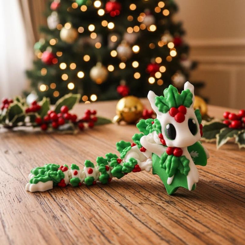 3d Holly Dragon - Etsy