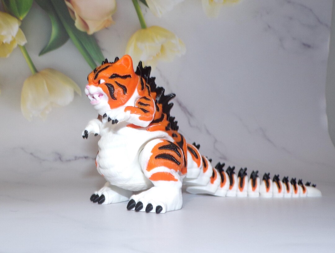Catzilla 3D Printed Articulated Figurine Free Shipping - Etsy