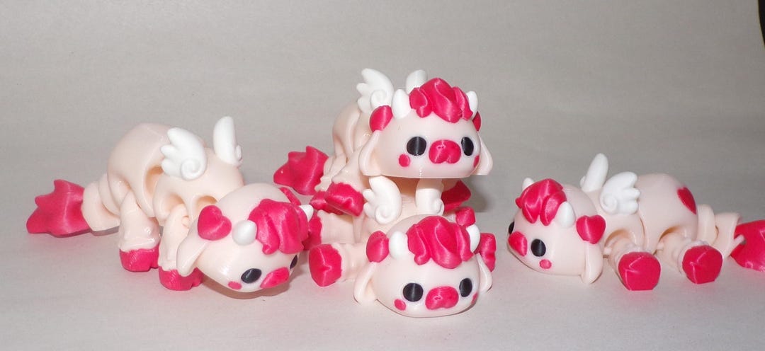 Cupid Cow: Full Color 3D Printed Articulated Fidget Toy Free Shipping ...