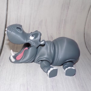 Hippo 3 Inches Tall 3D Printed Articulated Flexi Fidget-free Shipping ...
