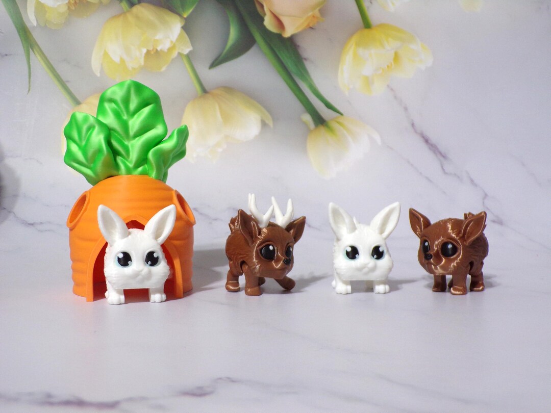 Onion Sprout, Bear, Red Panda, Panda, Bunny, Buck or Doe Puff 3D ...