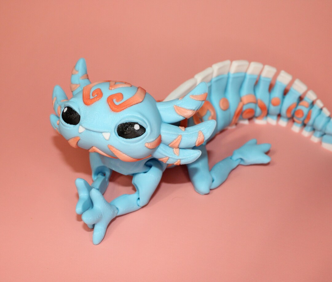 Aztec or Stuffed Axolotl: 3D Printed Articulated Figurine - Free ...