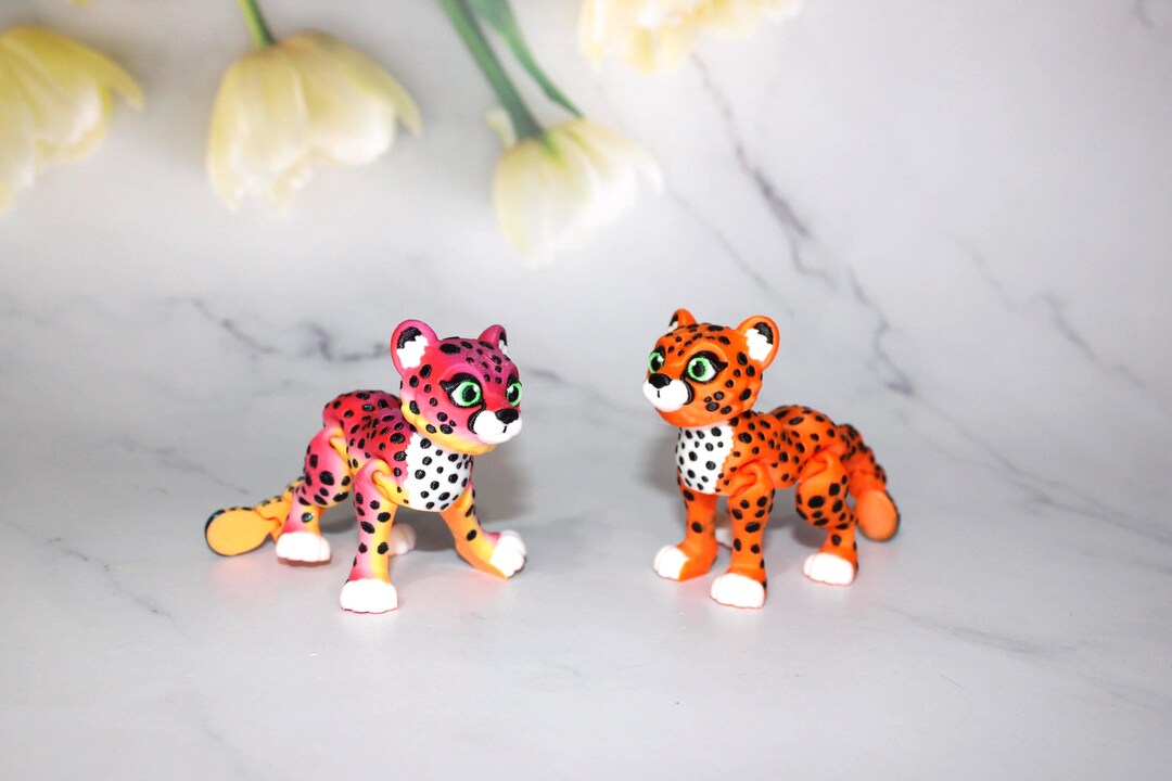 3D Printed Cheetah Articulated Fidget Toy - Etsy