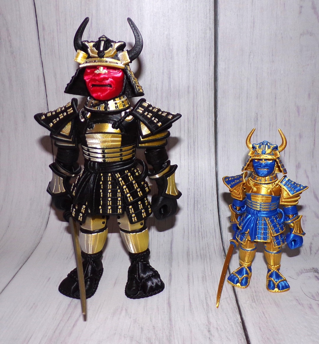 3D Printed Articulated Samurai Figurine - Etsy