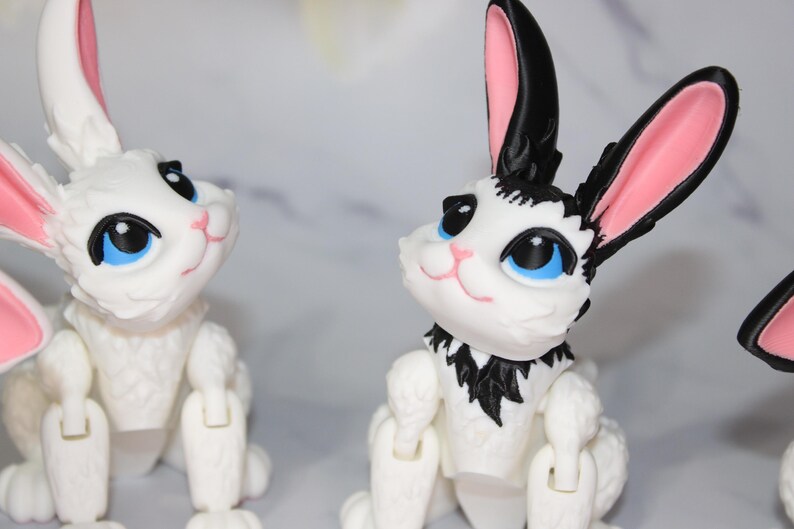 3D Printed Articulated Bunny Fidget Toy - 4-5 Inch - Etsy