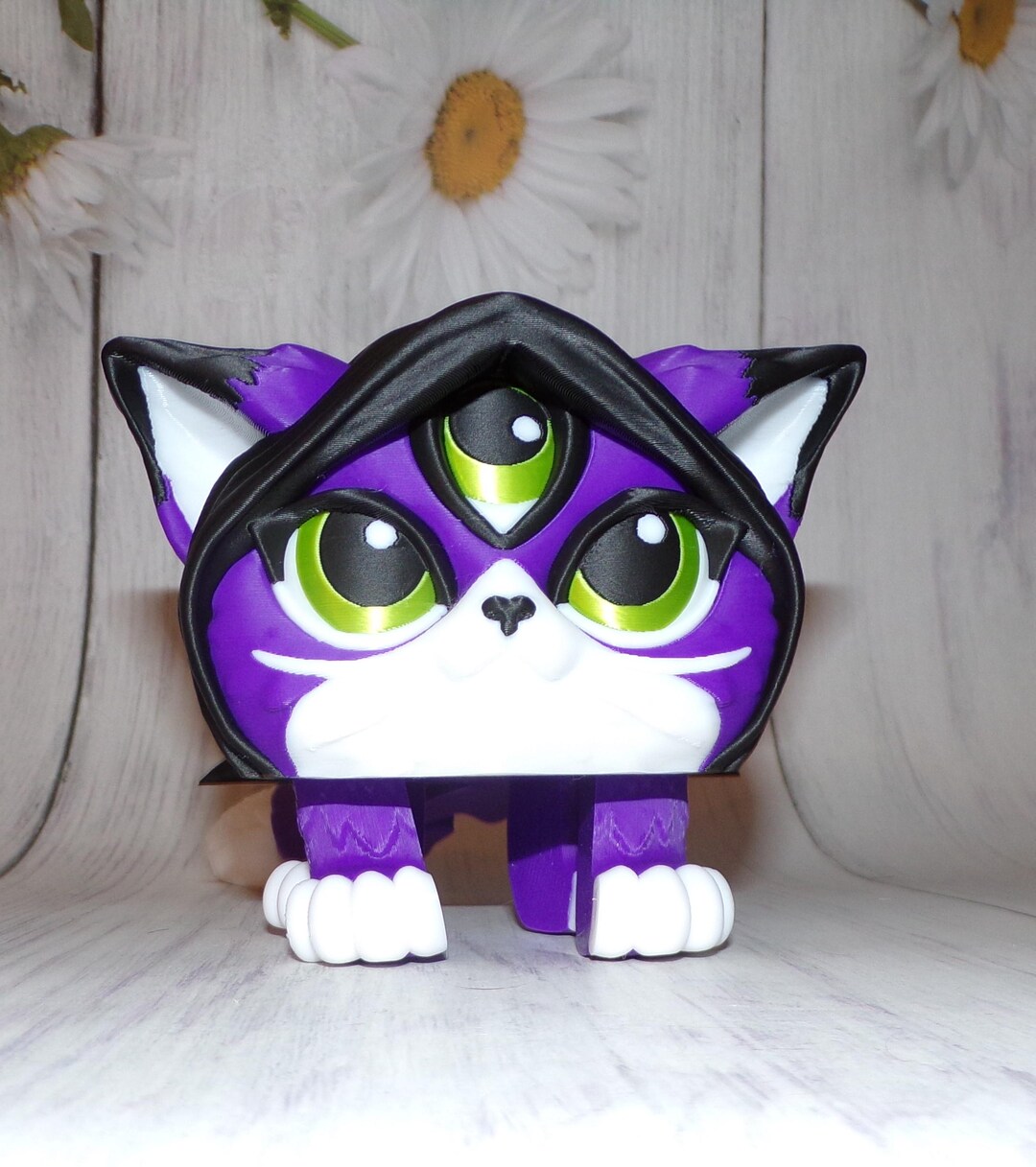 Mystic Cat Puff 3D Printed Articulated Fidget- Free Shipping Included ...
