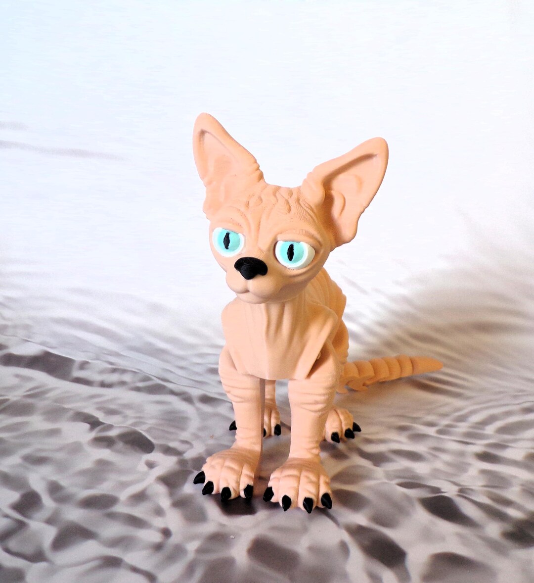 Sphynx Cat 3D Printed Articulated Figurine, Free Shipping - Etsy