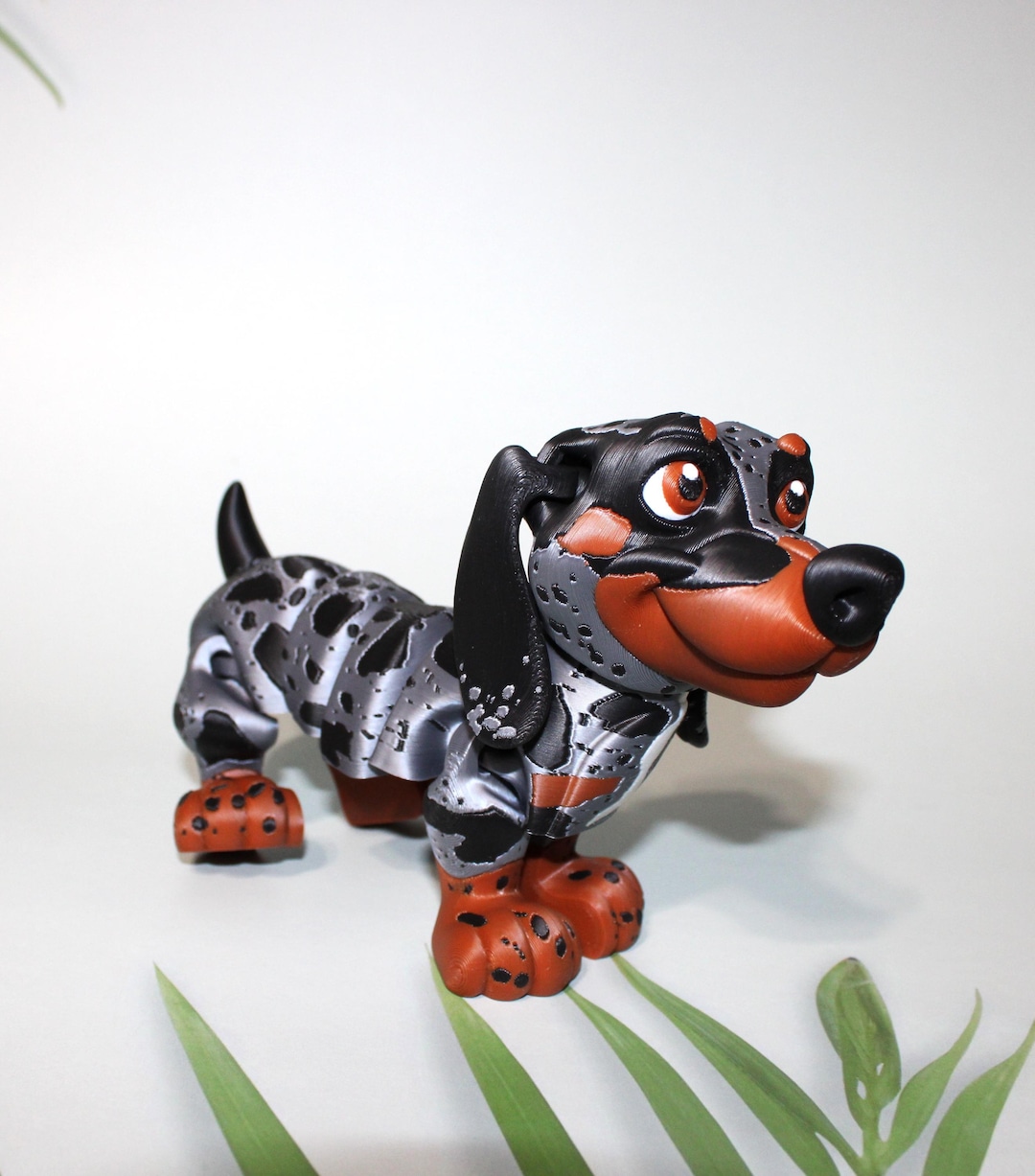 Dachshund 3D Printed-flexi Fidget Dog -articulated - Etsy