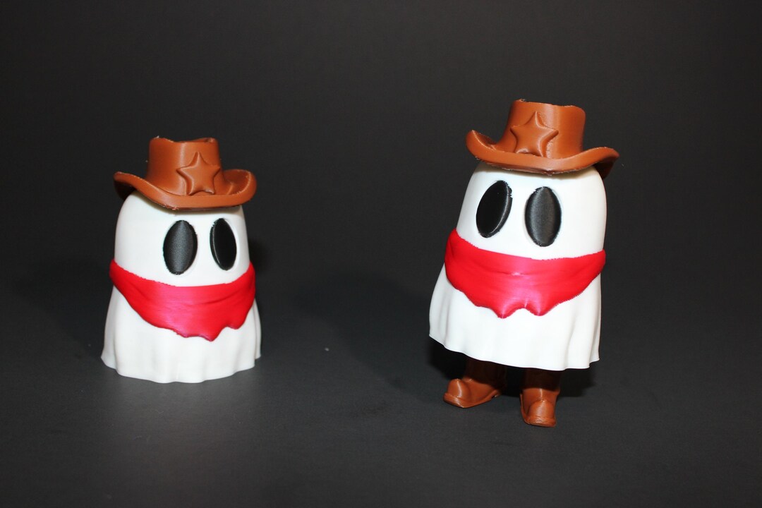 Cowboy Ghost 3.5 Inches Tall - 3D Printed Articulated Fidget Toy Free ...