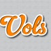 Vols Vinyl Sticker - Etsy