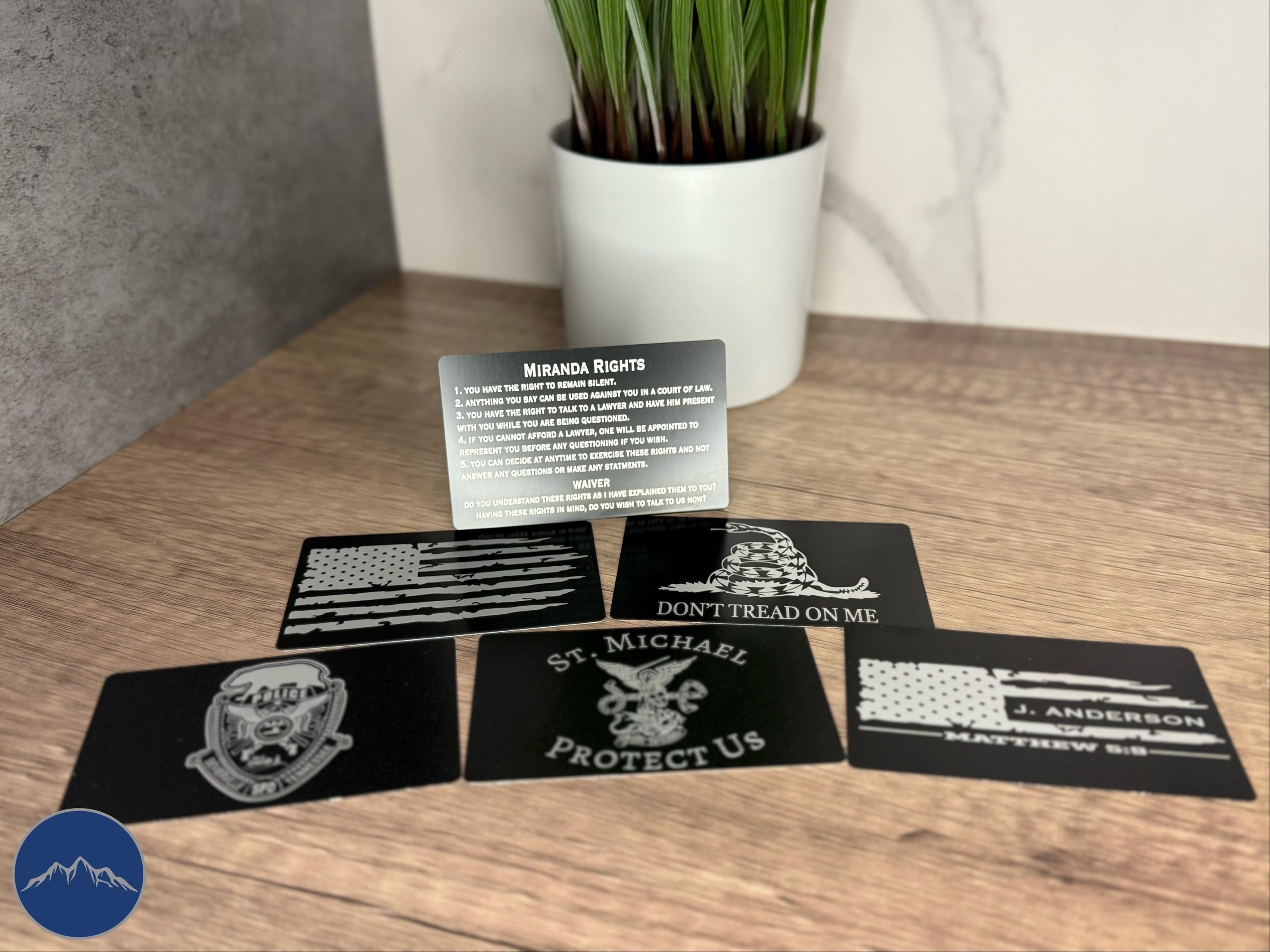 Laser Engraved .8mm Metal Miranda Rights Card - Etsy