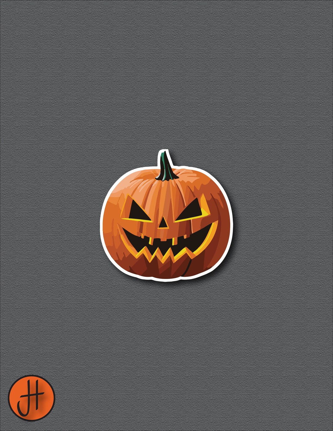 Jack-o'lantern Vinyl Sticker - Etsy